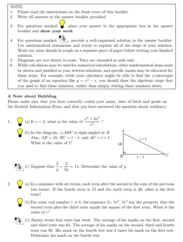 2024年Euclid数学竞赛考试真题及答案 - Eucli Mathematics Contest